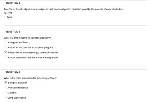 Solved True False Genetic Algorithms Are A Type Of Chegg Com