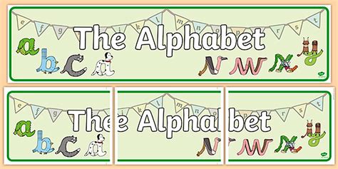 Alphabet Display Banner Teacher Made Twinkl
