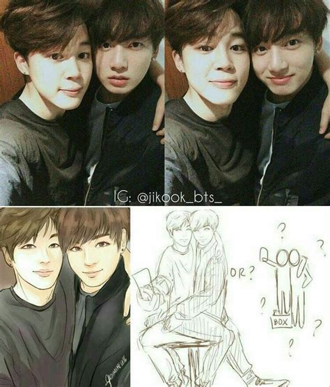 Pin On Bts Jikook Bts Fanart Jimin Jungkook