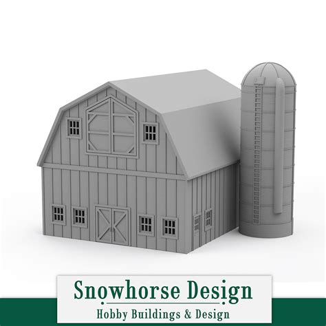 Barn And Silo Set Countryside Collection Ho Scale 187 Snowhorse
