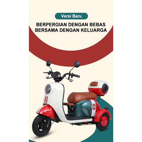 Jual Sepeda Roda Tiga Listrik Sepeda Listrik Electric 800Watt 35KM