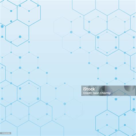 Latar Belakang Dengan Bentuk Heksagonal Berwarna Biru Ilustrasi Vektor