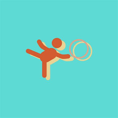 스티커 스타일 벡터의 리듬 체조 디자인 Eps Ai Uidownload