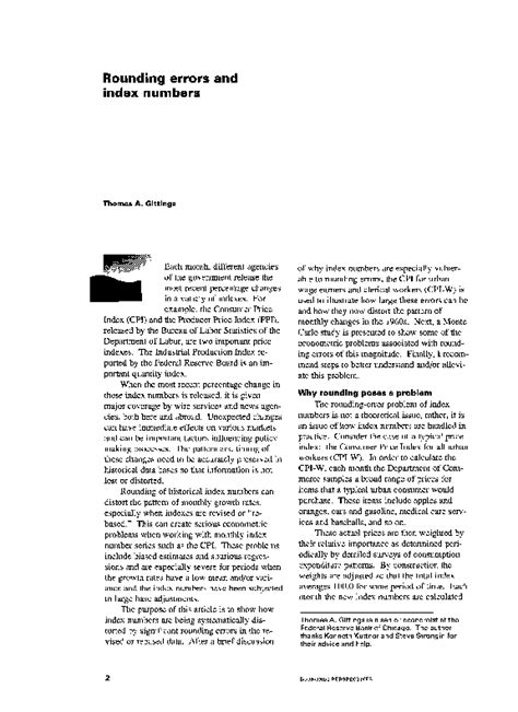 pdf rounding errors and index numbers