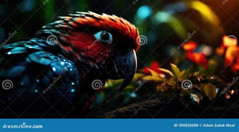 A Bird With A Red Head Stock Illustration Illustration Of Plumage