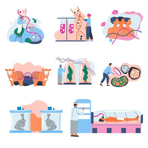 Cloning Technologies And Experiments On People 33334881 Vector Art At
