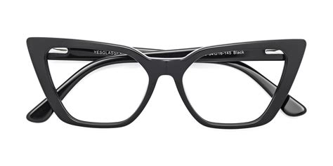 Black Retro Vintage Acetate Cat Eye Eyeglasses Bowtie