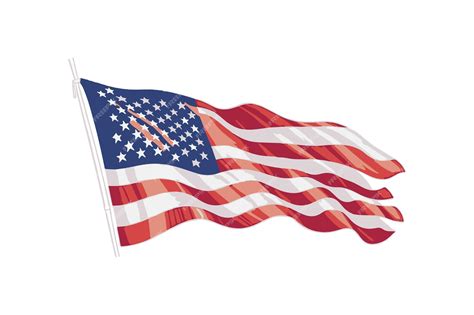 Векторная иллюстрация флага сша американский флаг Png на прозрачном