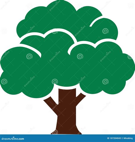Tree Icon Pictogram Stock Vector Illustration Of Deciduous 107204043