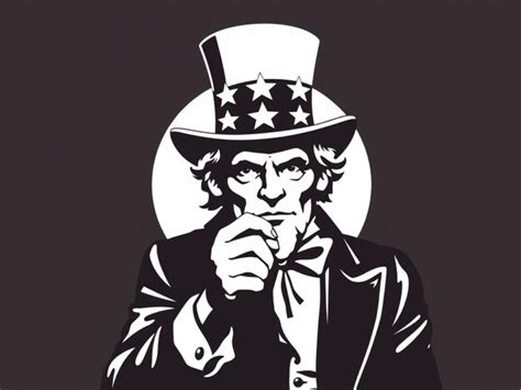 A Black And White Drawing Of A Man With A Hat On His Head Premium Ai