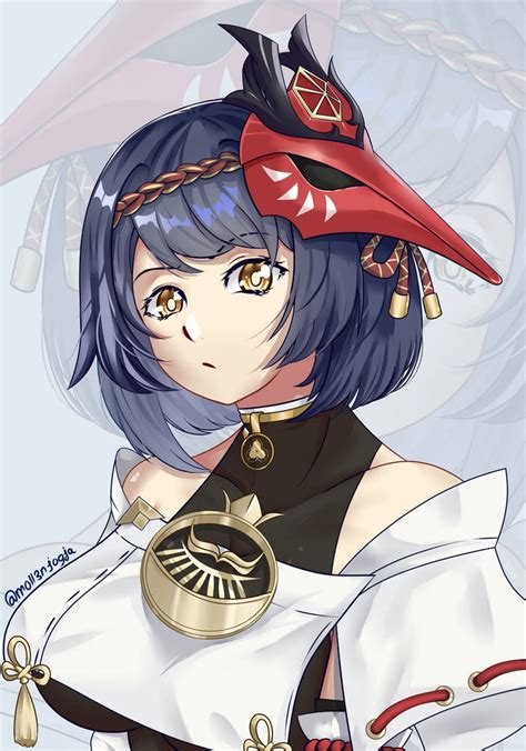 Kujou Sara Genshin Impact By Moll3njogja2 On Deviantart