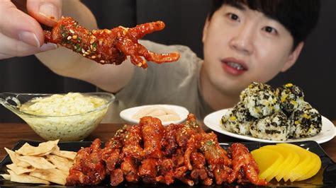튤립닭발 오랜만에 먹었습니다 Tulip Chicken Feet Mukbang Youtube