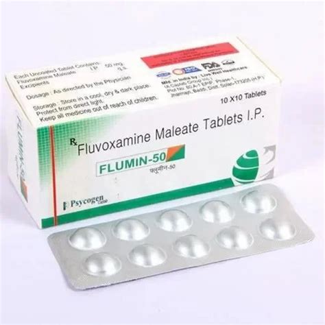Fluvoxamine Maleate 50mg Tablets At Rs 800 Stripe Fluvoxamine Capsule