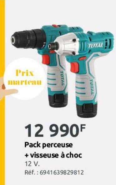 Promo Pack Perceuse Visseuse à Choc Total chez Mr Bricolage iCatalogue fr