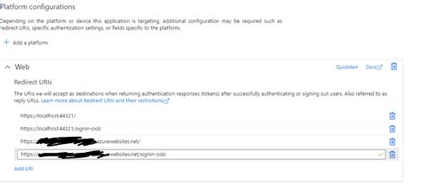 Redirect Uri Error When Running Demo Code In Azure Web App Service Like 465 · Issue 499