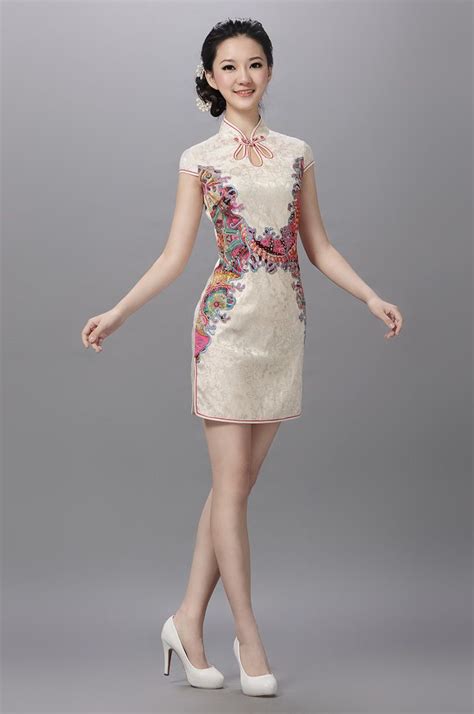 High Quality Chinese Traditional Retro Fashion Cheongsam Middle Length