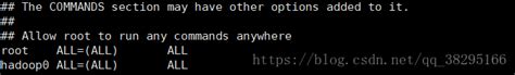 为账号hadoop增加sudo权限xiaoyu的博客 Csdn博客为hadoop用户增加管理员权限