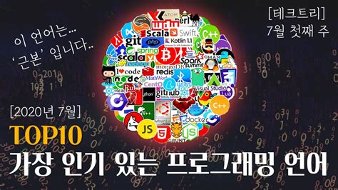 🔥가장 인기 있는 프로그래밍 언어 Top10🔥 [2020년 7월] 🔴테크트리 It 뉴스 Youtube