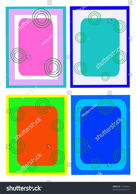 Vector Colorful Border Frame Label Set Stock Vector Royalty Free Shutterstock
