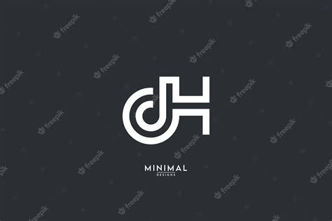 Vetor Do Logotipo Do ícone Da Letra Do Alfabeto Dh Hd Vetor Premium