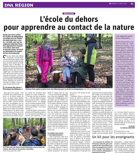 Article Dna Du Mai Lecole Dehors