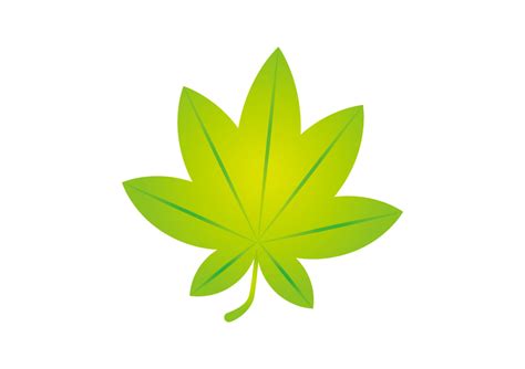 可愛いイラスト無料｜もみじ 緑 − Free Illustration Maple Green イラストダウンロード