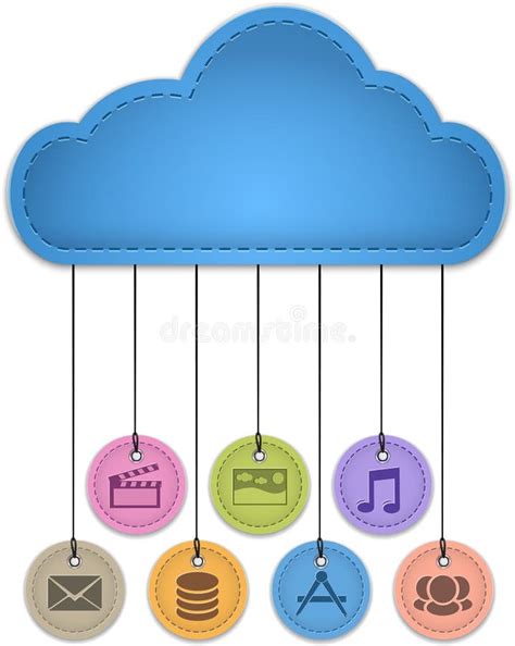 Cloud Computing Concept Illustration Stock Vector Illustration Of Docs Data 22928897