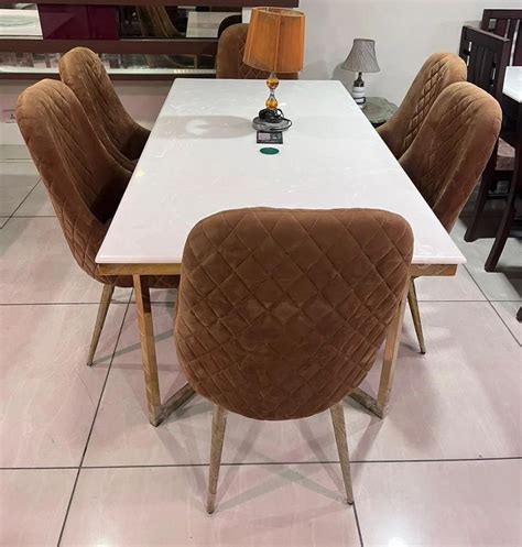 Glass Rectangular Designer Dining Table Set 6 Seater At Rs 60000 Set