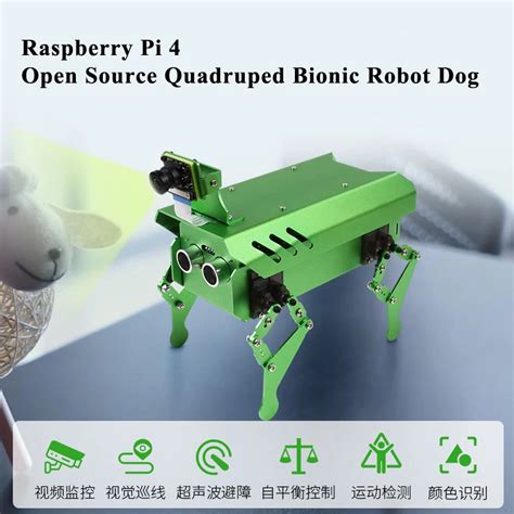 For Raspberry Pi 4b Quadruped Robot Bionic Robot Dog Opencv Smart Ai