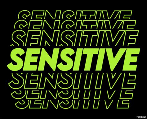 sensitive text effect and logo design word