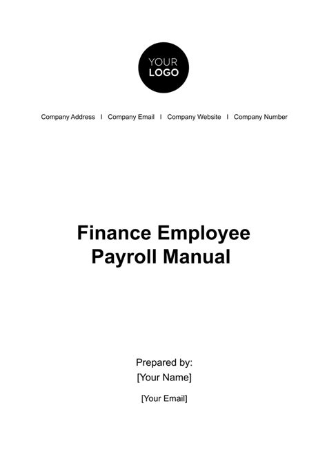 Free Finance Employee Payroll Manual Template To Edit Online