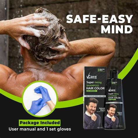 Vcare Super Eazzy Shampoo Hair Color Natural Black Hair Color Shampoo