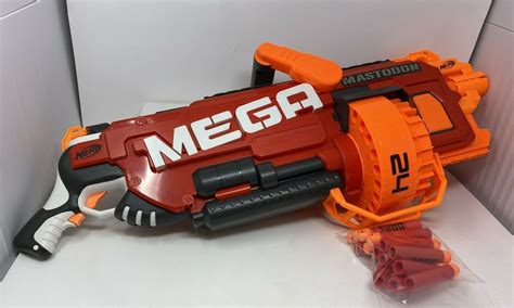 Nerf N Strike Mega Mastodon Blaster Hardly Used 15 Darts Included