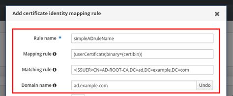 232 Configuring Certificate Mapping Rules In Identity Management