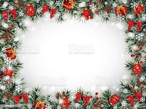 우아한 장식 크리스마스 프레임 크리스마스에 대한 스톡 벡터 아트 및 기타 이미지 크리스마스 초대장 공란 Istock