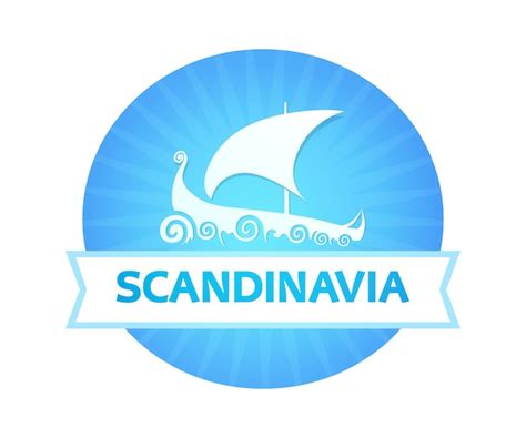 Premium Vector Sign With Scandinavian Drakkar
