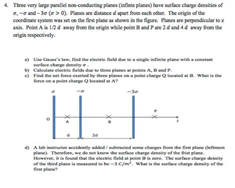Solved Three Very Large Parallel Non Conducting Planes Chegg