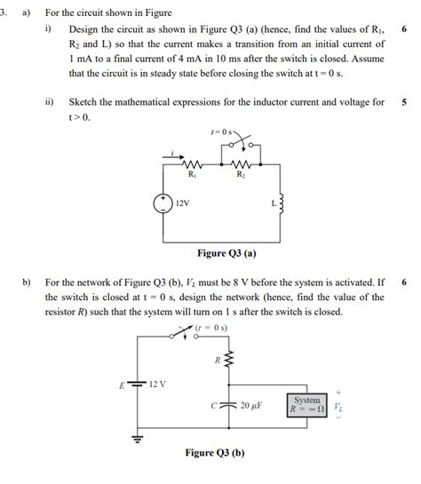 solved 3 a 6 for the circuit shown in figure i design the