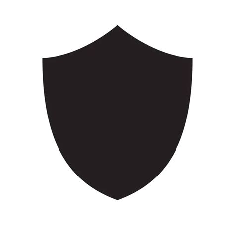 Vector Shield Protection Icon Set Black White Stock Vector Image By