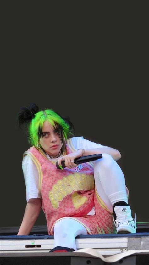 Billie Eilish Green Roots Concert Aesthetic Wallpaper Billie Billie