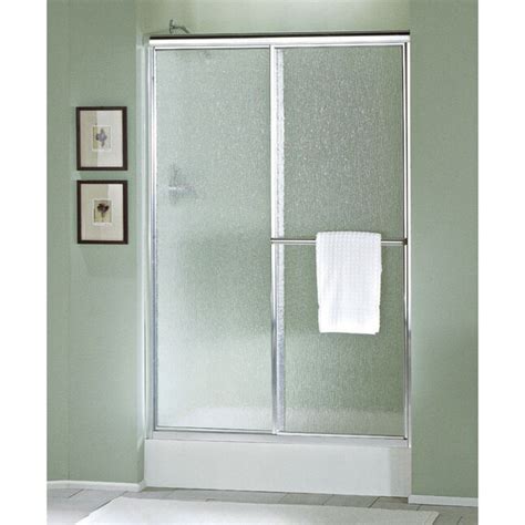 Sterling Deluxe Silver 41 78 In X 655 In Framed Sliding Shower Door