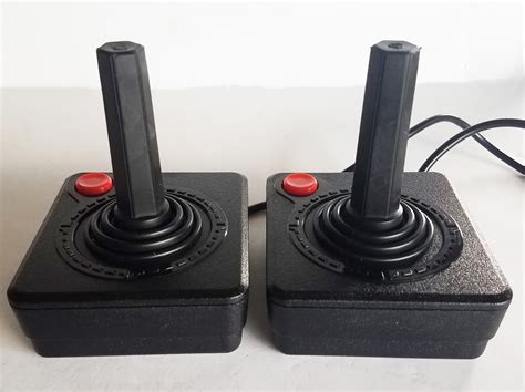 Two Red Button Joystick Controllers For Atari 2600 Atari 7800 And