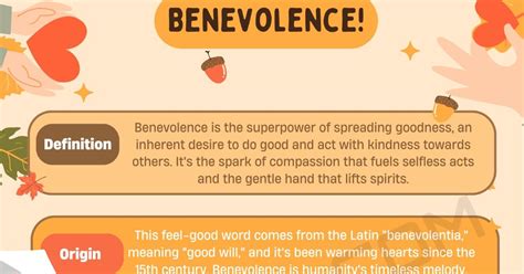 Benevolence Meaning Origin And Examples 7ESL