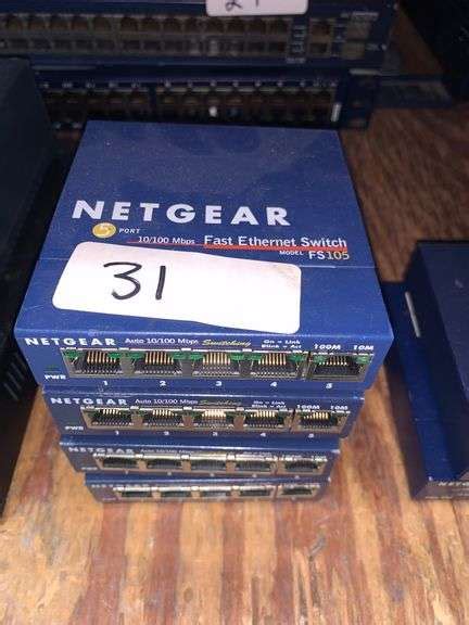 NETGEAR FAST ETHERNET SWITCH MBPS MODEL FS World Wide Auction Inc