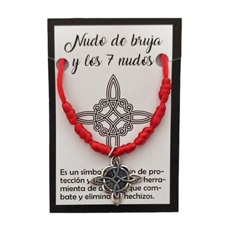 Pulsera Nudo De Bruja Y 7 Nudos Roja Tienda De Inciensos