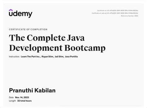 Pranuthi Kabilan On Linkedin Completed A Course On Java Development
