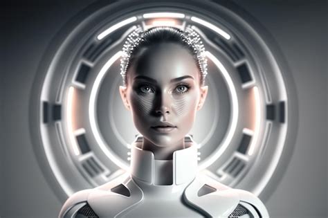 Premium Photo Robot Woman Background Created With Generative Ai