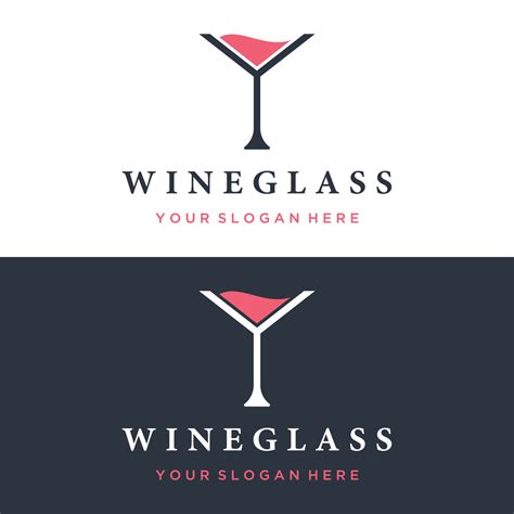Diseño De Plantilla De Logotipo De Vino Con Copas De Vino Y Botellas
