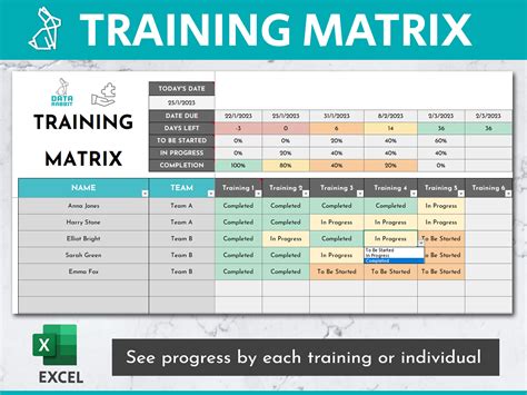 Employee Training Excel Template Training Matrix Skills Matrix Training Tracker Human Resources