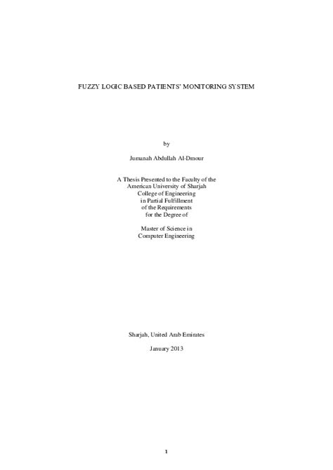 Pdf Fuzzy Logic Based Patients Monitoring System